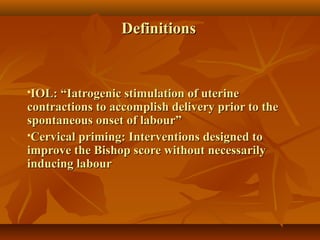 Induction of labour | PPT