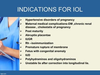 Induction of labour | PPTX | Pregnancy | Reproductive Health