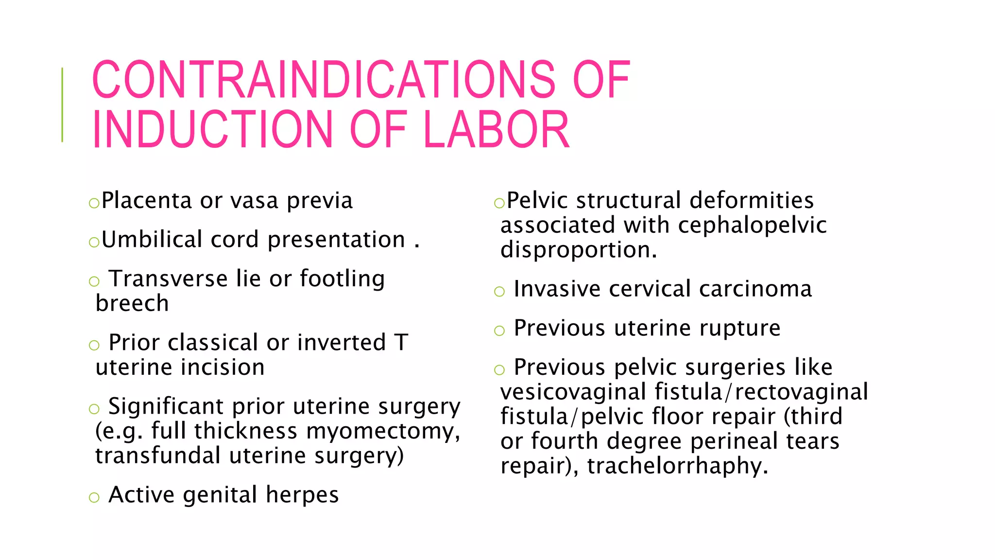 Induction of labour METHODS | PPTX