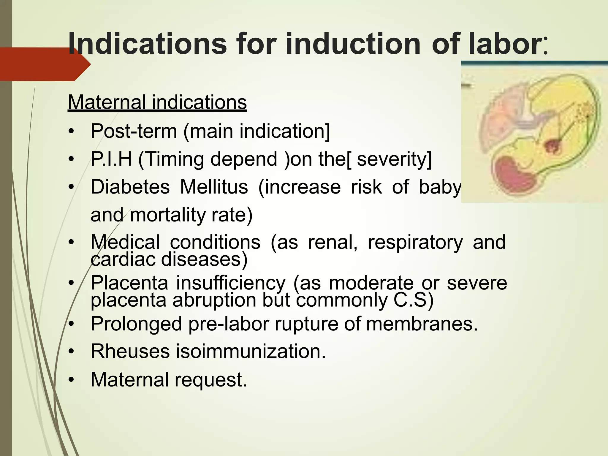 Induction of labour | PPTX | Pregnancy | Reproductive Health