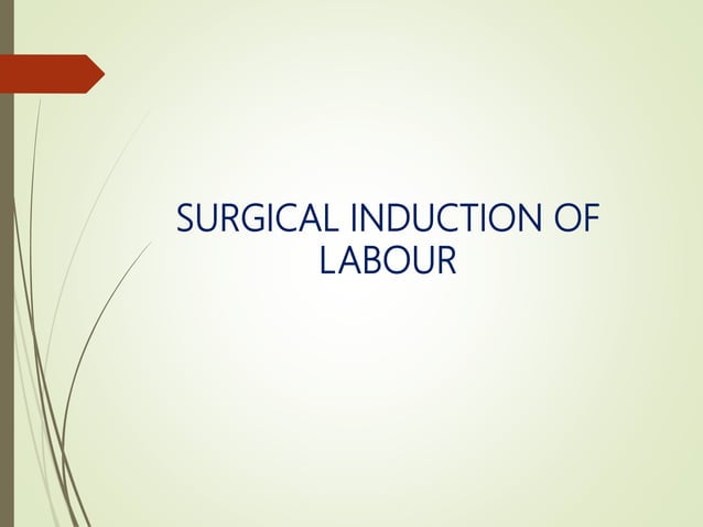 Induction of labour | PPTX | Pregnancy | Reproductive Health