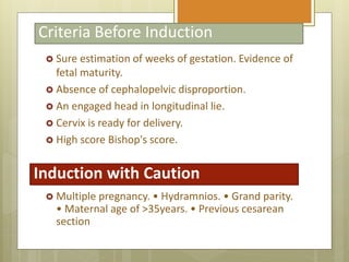 Induction of labour | PPTX
