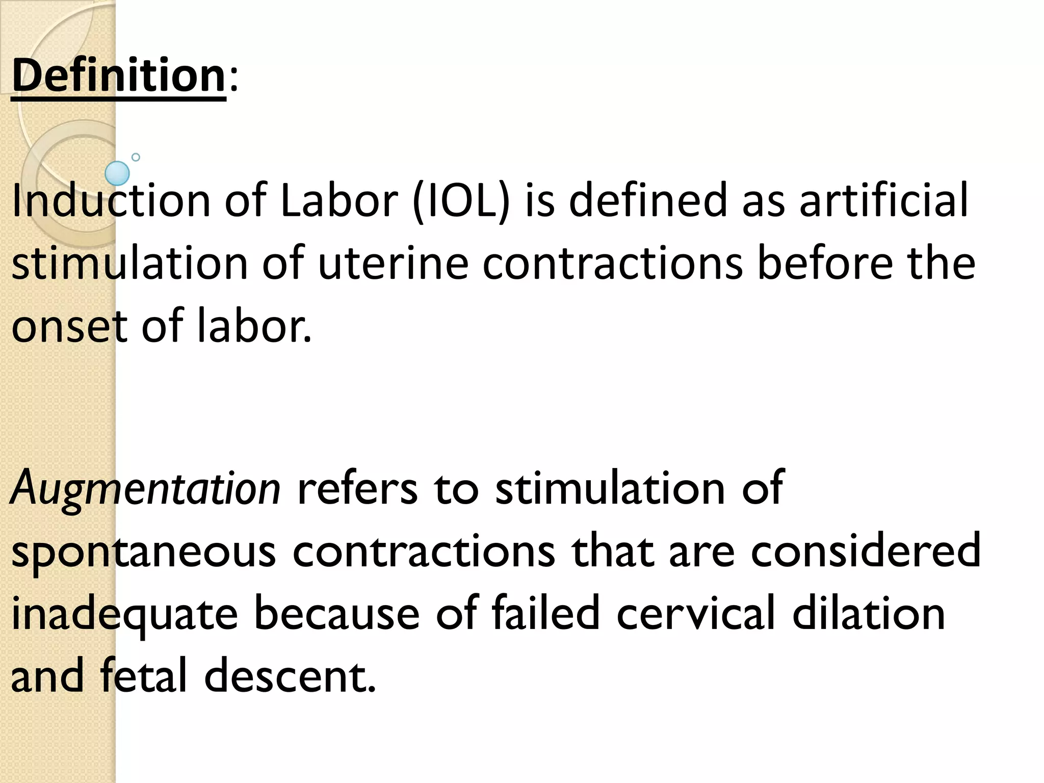 Induction of labour (2) | PPTX