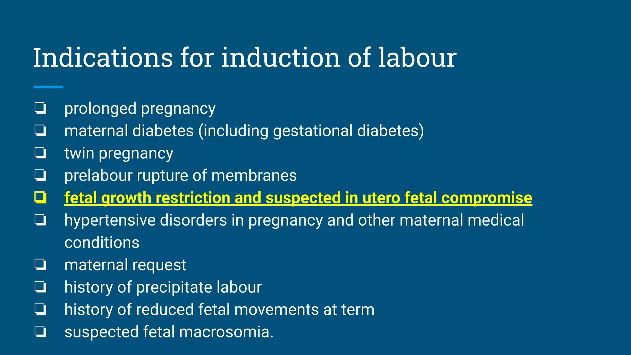 Induction of labour and prolonged pregnancy | PPT