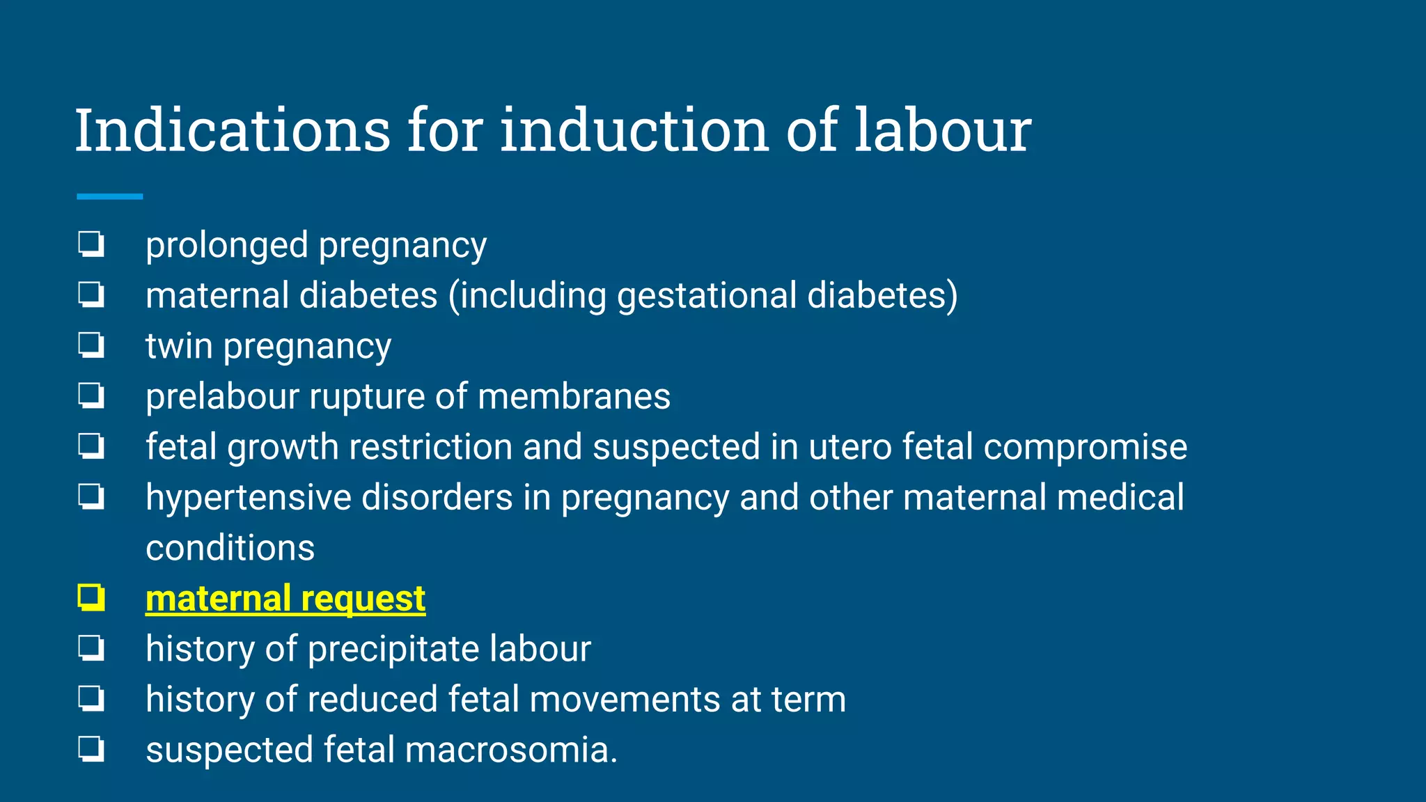 Induction of labour and prolonged pregnancy | PPT