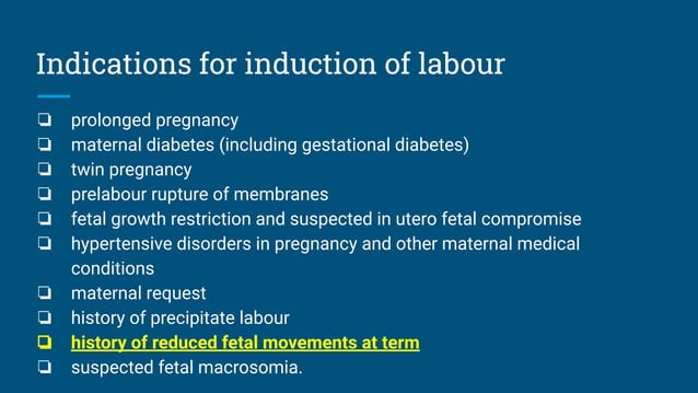 Induction of labour and prolonged pregnancy | PPT