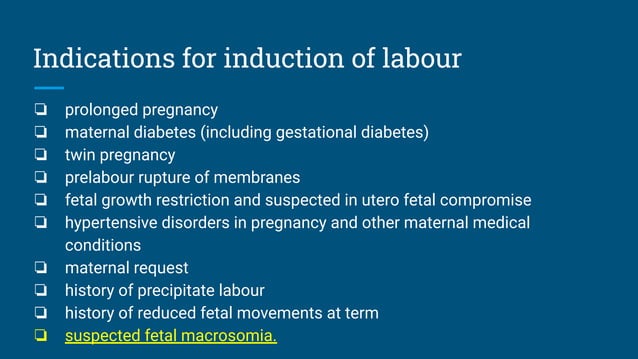 Induction of labour and prolonged pregnancy | PPT