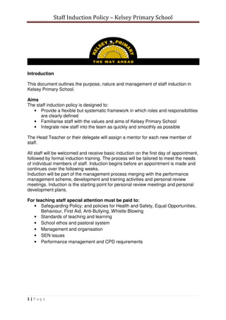 Induction of new staff for schools. this is great document to onboard ...