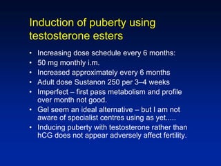 Induction of puberty in adult endocrinology | PPTX