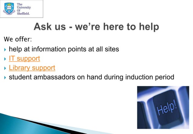 Library and CiCS Induction 2012 | PPT