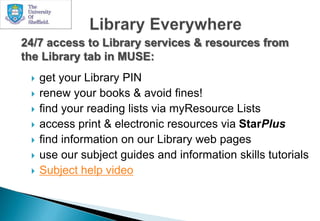 Library and CiCS Induction 2012 | PPT