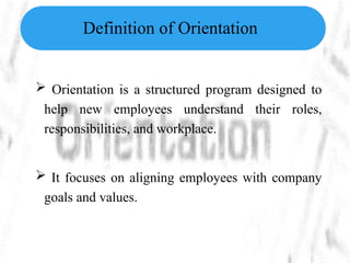Induction & orientation in human resource management | PPTX