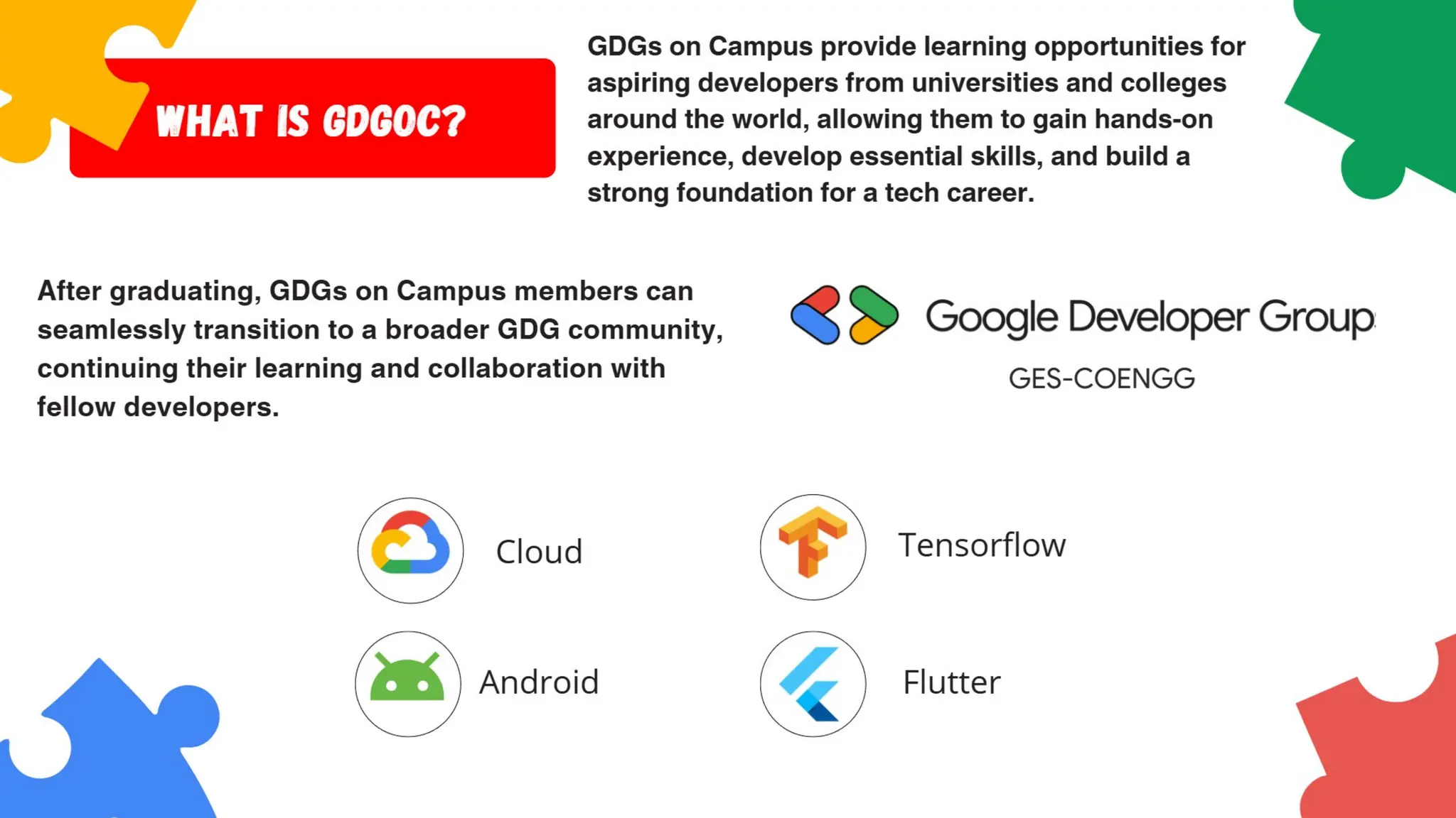 Induction And Opportunities 2025 - Welcome to GDGC | PPTX