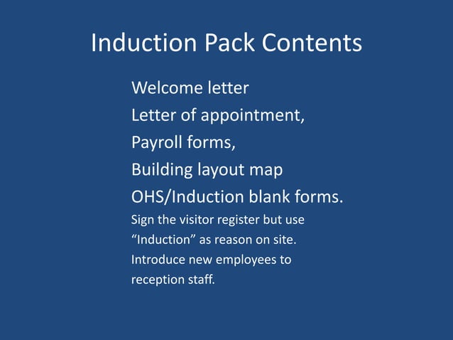 Induction presentation & refresher training | PPTX | Injuries | Diseases and Conditions