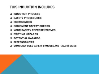 Induction process for new employees | PPTX | First Aid | Injuries