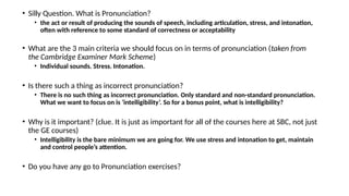 Induction Pron.pptx An overview of pronunciation in English | PPTX