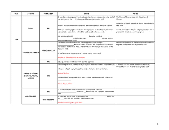 Induction Script 2017-02-Feb-03 | PDF