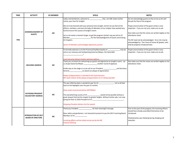 Induction Script 2017-02-Feb-03 | PDF