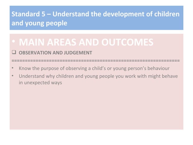 Induction Standards Part Five | PPT | Special Needs Kids | Parenting