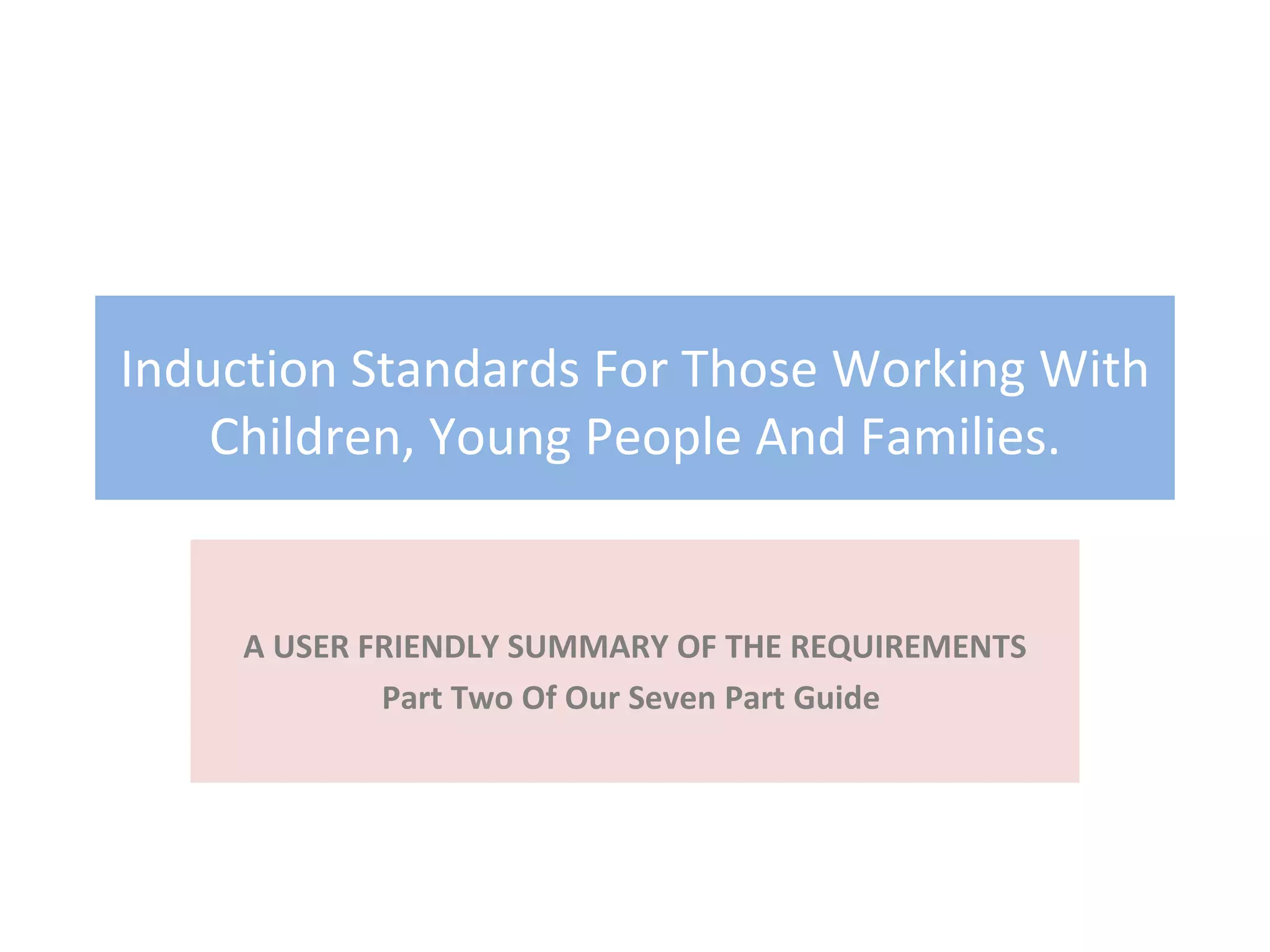 Induction Standards Part Two | PPT