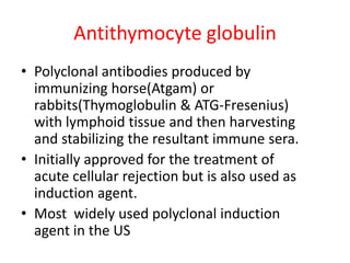 Induction for Transplantation | PPT