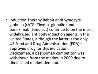 Induction for Transplantation | PPT