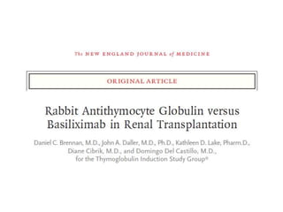 Induction for Transplantation | PPT
