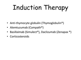 Induction for Transplantation | PPT