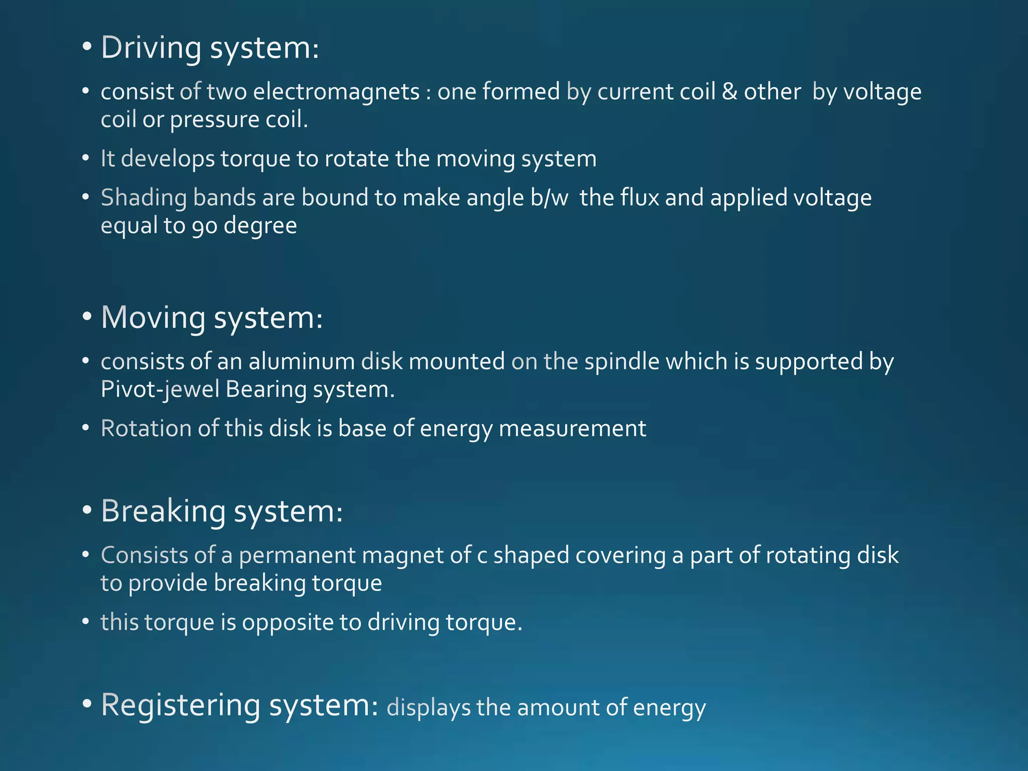 Induction type measuring instrument (energy meter) | PPTX