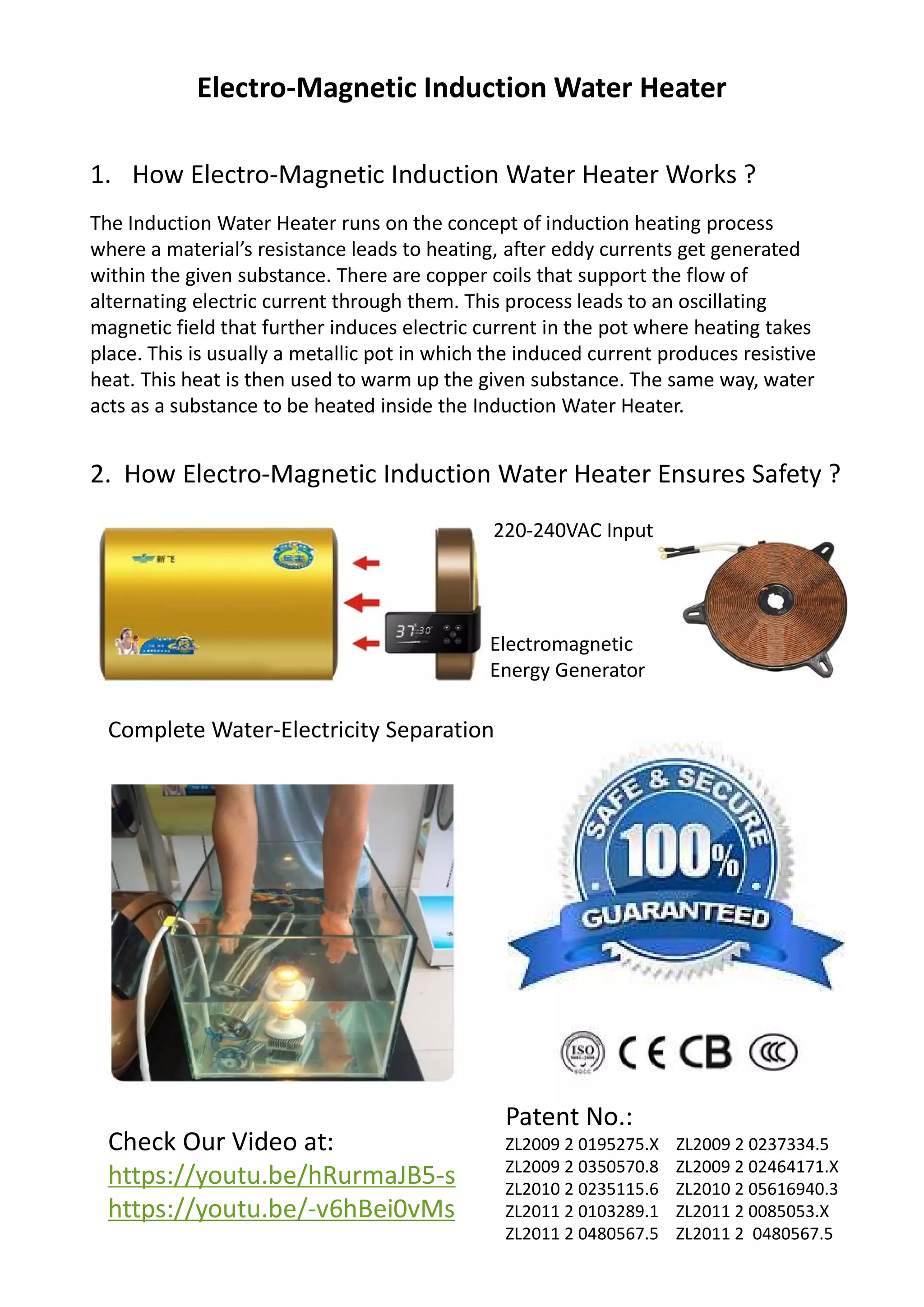 Induction water heater theory and advantage | PDF