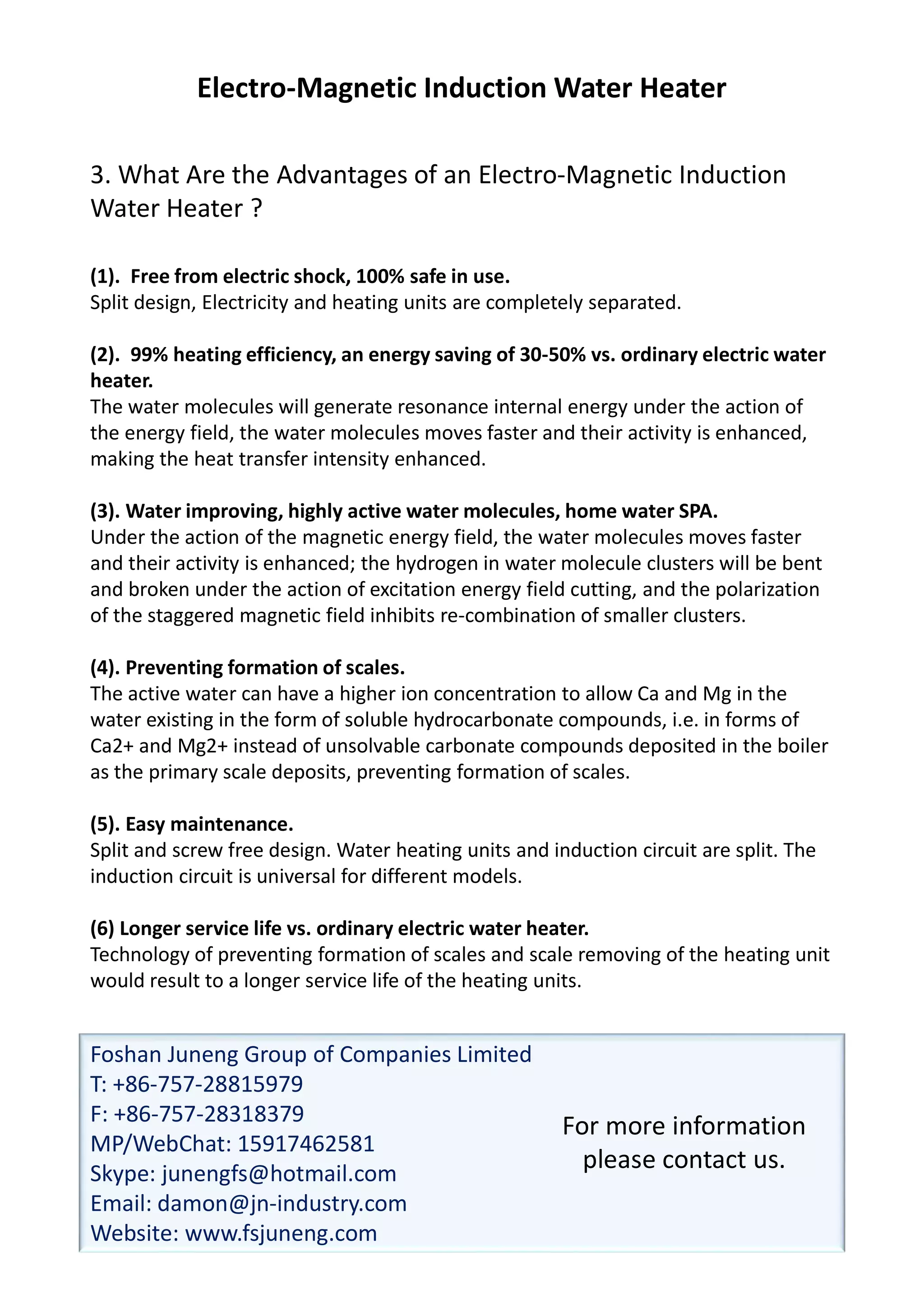 Induction water heater theory and advantage | PDF