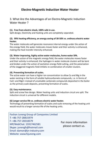 Induction water heater theory and advantage | PDF
