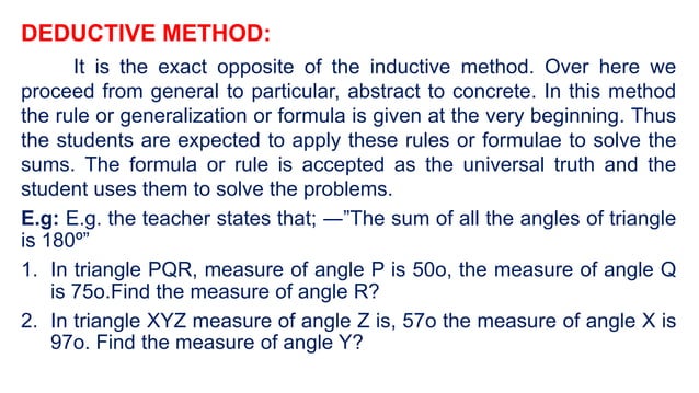 Inductive & Deductive Method/Dr.Jaganmohana Rao Gurugubelli | PPTX ...