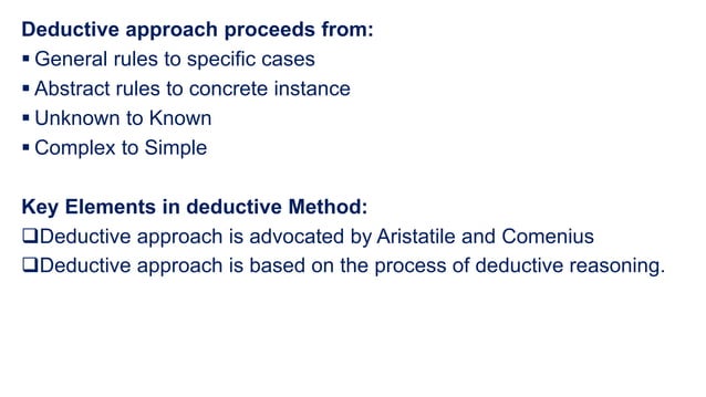 Inductive & Deductive Method/Dr.Jaganmohana Rao Gurugubelli | PPTX ...