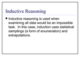Introduction to Inductive and Deductive Reasoning | PPT