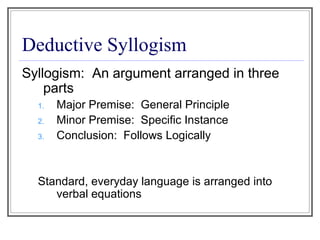 Introduction to Inductive and Deductive Reasoning | PPT
