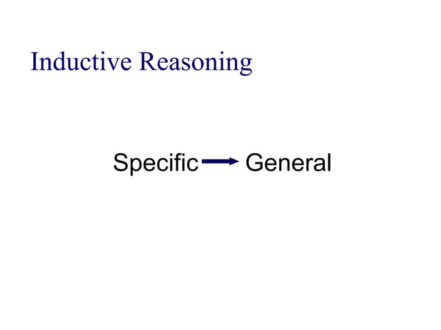 Introduction To Inductive And Deductive Reasoning Ppt