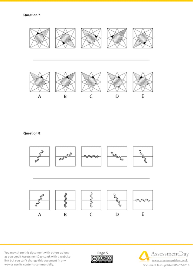 Inductive Reasoning Test 1 | PDF