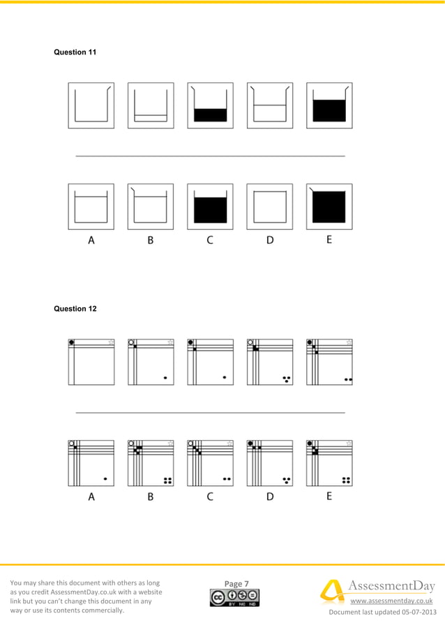 Inductive Reasoning Test 1 | PDF