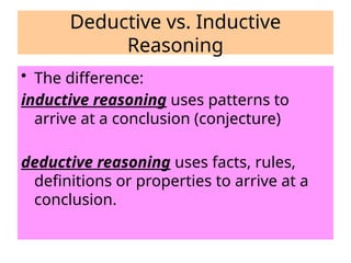 inductive-vs-deductive Lecture for Math 8 | PPTX