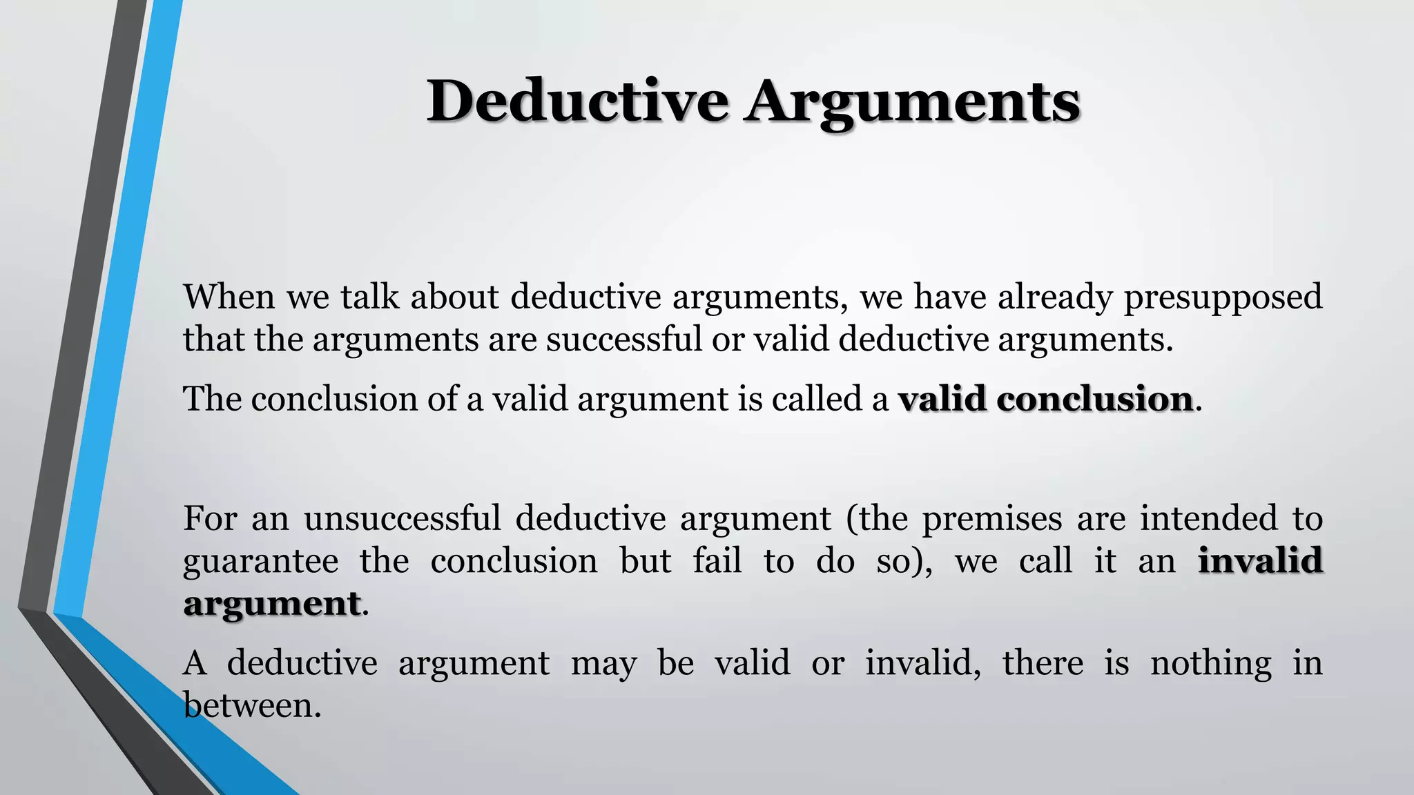 Inductive And Deductive Argument Pptx