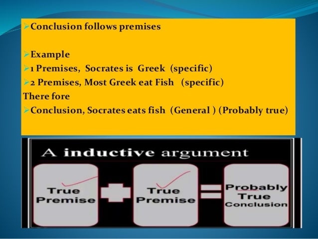 Inductive and deductive arguments