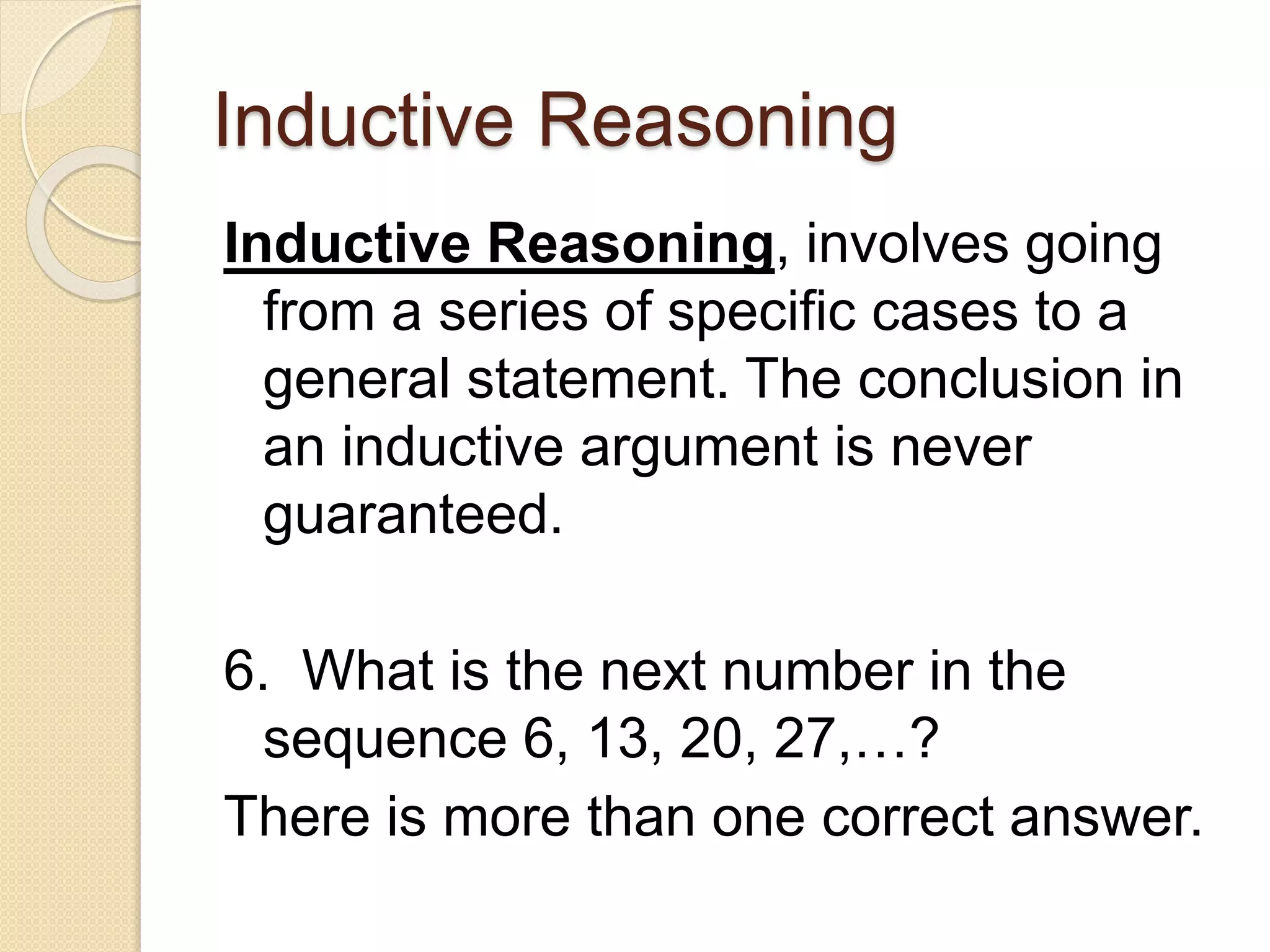 Inductive, Deductive, and Fallacies | PPTX | Food Allergies | Food & Drink