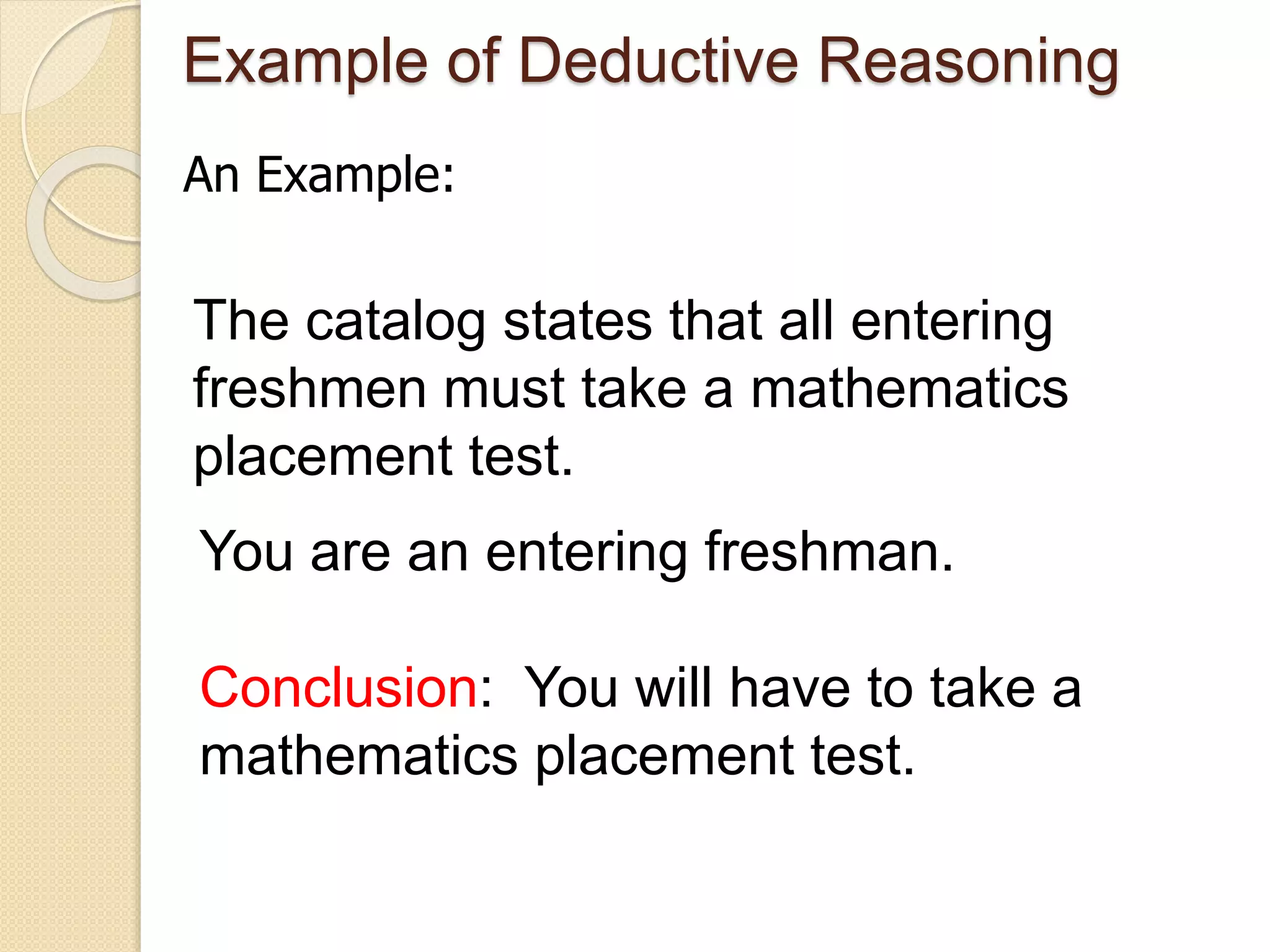 Inductive, Deductive, and Fallacies | PPTX | Food Allergies | Food & Drink