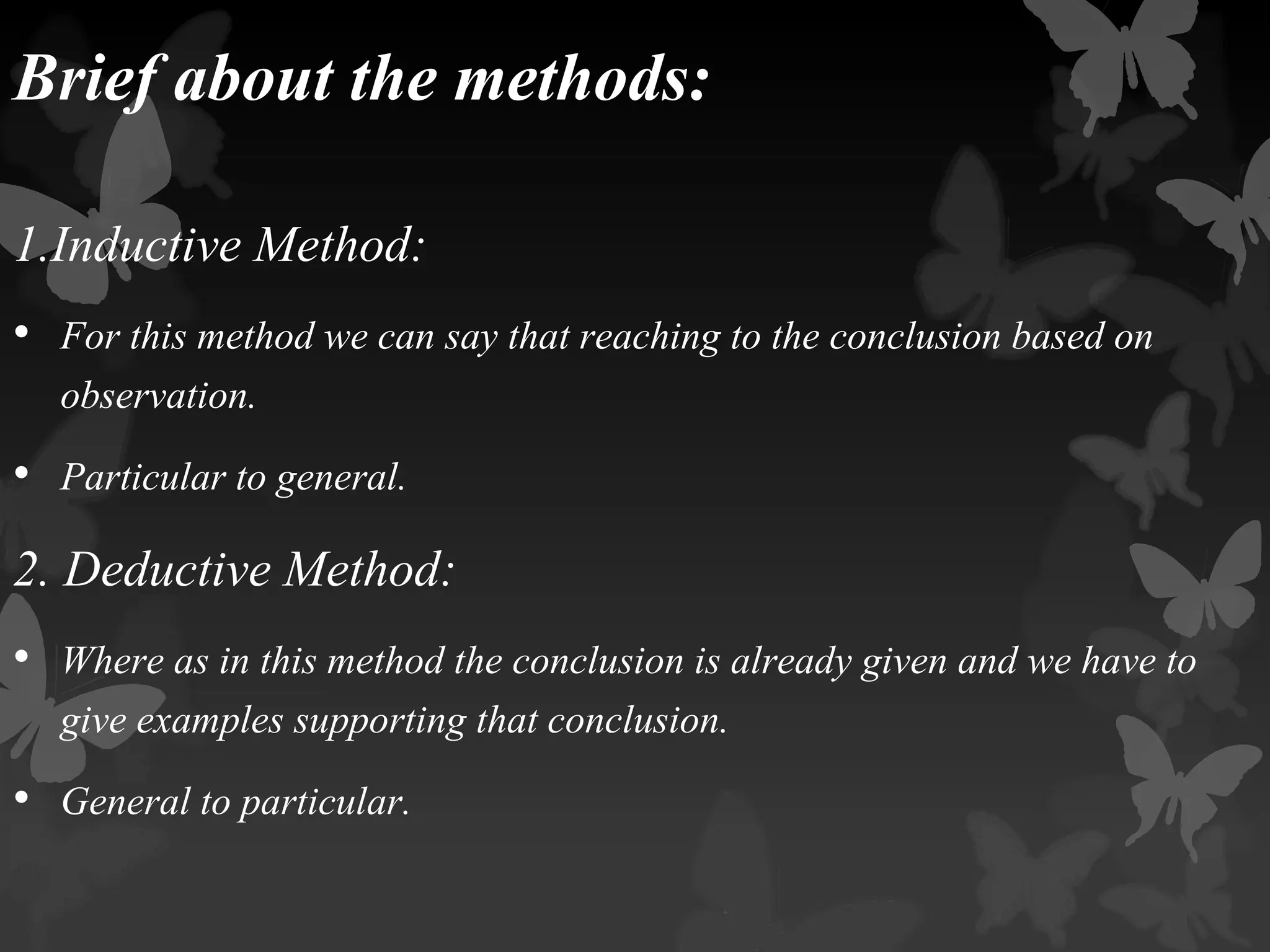 Inductive and deductive method | PPT