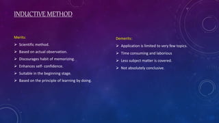INDUCTIVE And DEDUCTIVE Method- PPP | PPT