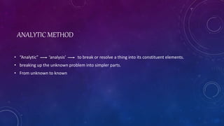 INDUCTIVE And DEDUCTIVE Method- PPP | PPT