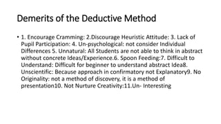 Inductive and deductive method of teaching | PPTX
