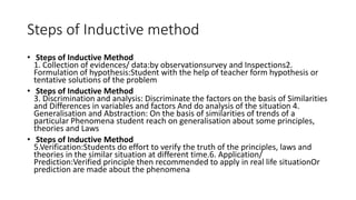 Inductive and deductive method of teaching | PPTX