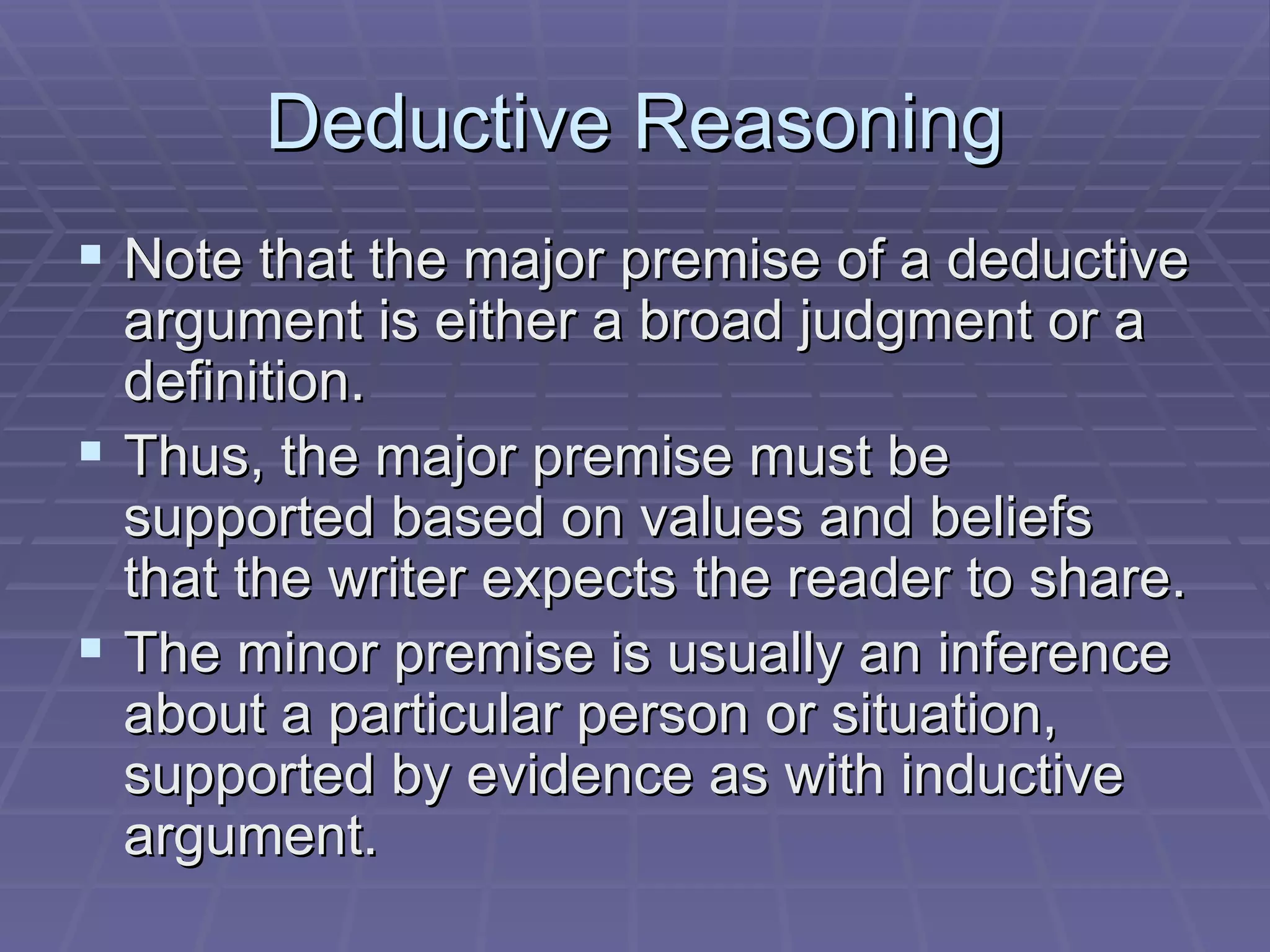 Inductive and deductive reasoning | PPT